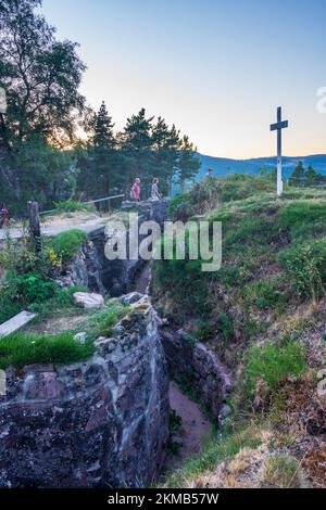 Vosges (Vogesen) Mountains: Collet du Linge (Lingekopf). During World ...