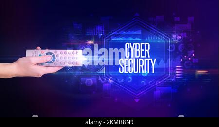 hand holding wireless peripheral, cyber business concept Stock Photo ...