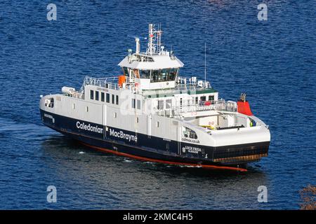 Loch Frisa, a ferry operated by Caledonian MacBrayne (CalMac) between ...