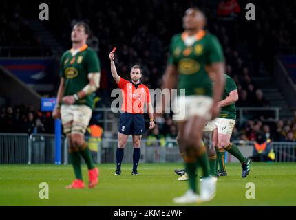 Referee Angus Gardner during the Autumn Nations Series 2025, rugby ...