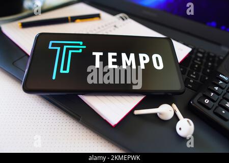 In this photo illustration, the Tempo Automation logo is displayed on a ...