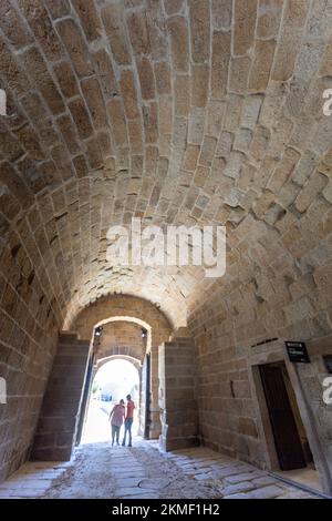 The town's castle fortress , Almeida, District of Guarda, Portugal ...