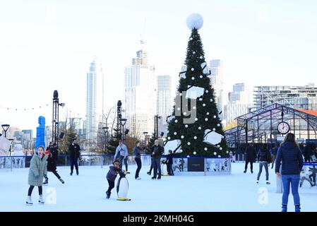 GLIDE ice skating rink at Battersea Power Station Christmas 2022, in SW ...