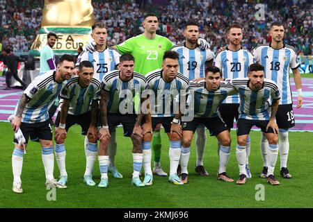 A Qatar team group photo ahead of an international friendly match at ...