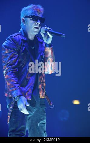 Italian singer/rapper Salmo during his "Flop tour 2022" - Unipol Arena ...