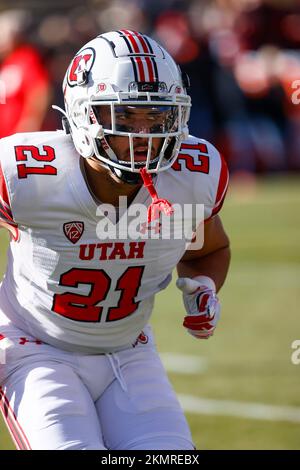Utah linebacker Karene Reid (21) defends against Southern Utah wide ...