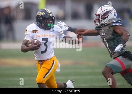 November 26, 2022: Southern Miss running back Frank Gore Jr. (3) breaks ...