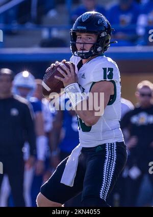 Hawaii quarterback Brayden Schager (13) plays during an NCAA football ...