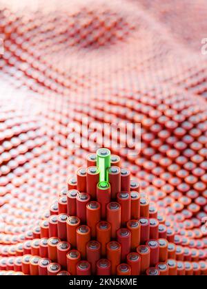 Infinite batteries, clean and sustainable energy concepts, 3d rendering ...