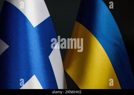 Flags of Ukraine and Finland as a concept of diplomacy Stock Photo - Alamy