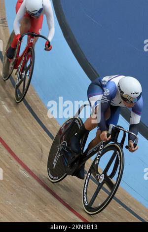 Neah EVANS of Scotland in the women's 3000m Individual Pursuit bronze ...