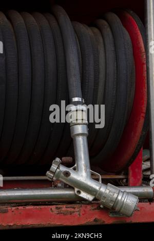 Parts of a wrecked fire engine Stock Photo - Alamy