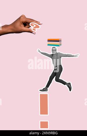 Collage photo banner of old age pensioner santa claus dancing celebrate ...