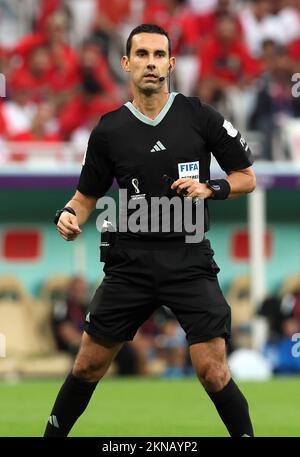 Referee Cesar Ramos during the FIFA World Cup Semi-Final match at the ...