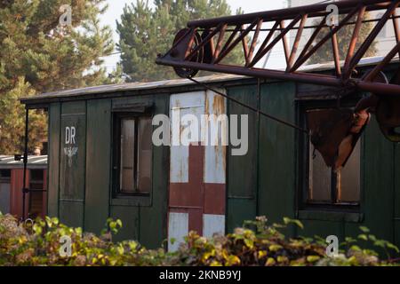 German hospital train of the Red cross in France in World War I Stock ...
