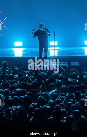 Livorno, Italy. 26th Nov, 2022. Salmo during Salmo - Flop Tour, Italian ...
