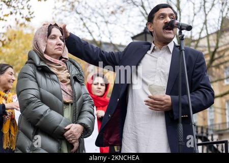 The father of Malala Yousafzai, Ziauddin Yousafzai, speaks during a ...