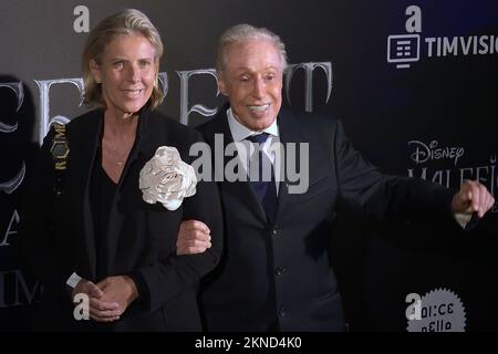 Italian fashion designer Renato Balestra and daughter Fabiana Balestra ...