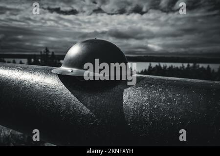 World War I British Mark 1 Brodie Combat Helmet worn by Harry S ...