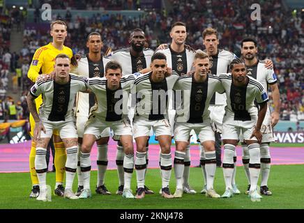 A Qatar team group photo ahead of an international friendly match at ...