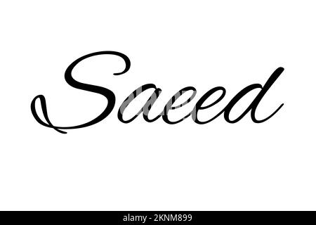 Saeed name with 3d style Stock Photo - Alamy