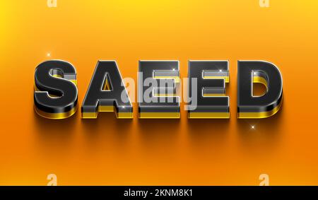 Saeed name with 3d style Stock Photo - Alamy