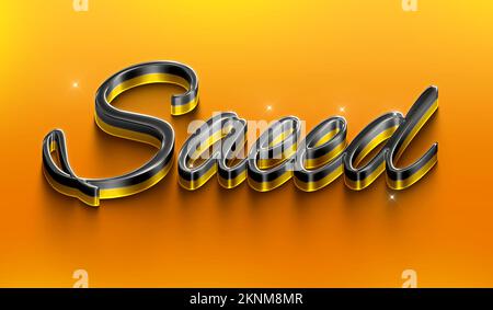 Saeed name with 3d style Stock Photo - Alamy