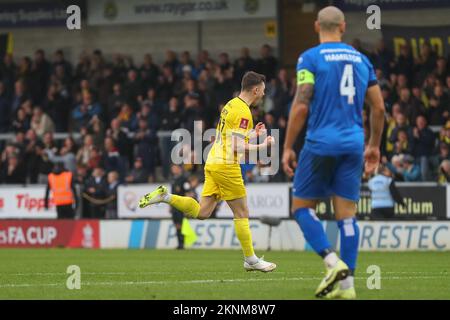 Jonny Smith #11 of Burton Albion in action during the Emirates FA Cup ...