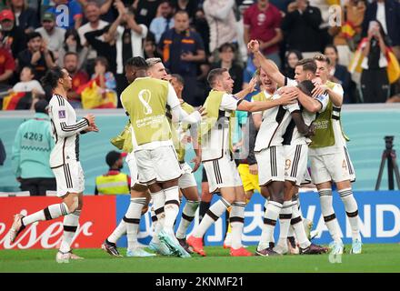 Germany's Niclas Fullkrug celebrates scoring their side's first goal of ...