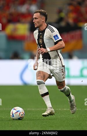 Al Chaur, Qatar. 27th Nov, 2022. Soccer, World Cup 2022 in Qatar, Spain ...