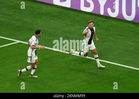 Germany’s Niclas Fullkrug celebrates after scoring their sides first ...