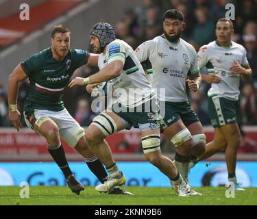 Leicester Tigers' Matt Rogerson during the Gallagher Premiership match ...