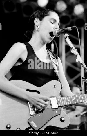 Polly Jean PJ Harvey at Tamaris Rock Festival, 1992 Stock Photo - Alamy