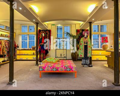 Paris, France, Inside designer Fancy Shoes Store, Luxury Fashion Brands ...