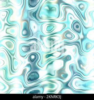 Washed teal wavy blur water reflection melange seamless pattern ...