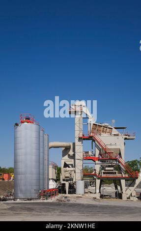 Vat used for mixing cement at cement manufacturing facility Stock Photo ...