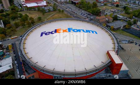 FedEx Forum Memphis from above - home of the Memphis Grizzlies ...