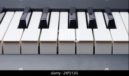 Classical piano keyboard, front view Stock Photo - Alamy