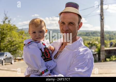 Traditional grooms wedding celebration at Calinesti village, Satu Mare ...