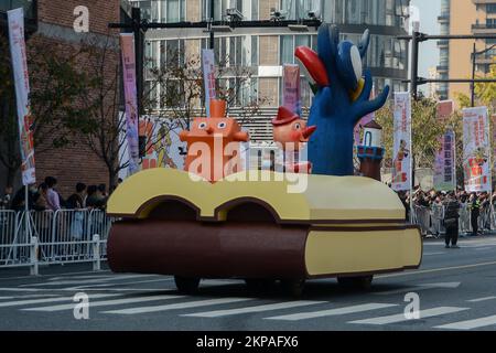The animation float parade during the 18th China International Cartoon ...