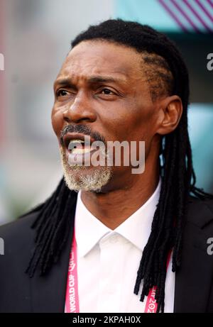 Cameroon manager Rigobert Song during the FIFA World Cup Group G match ...