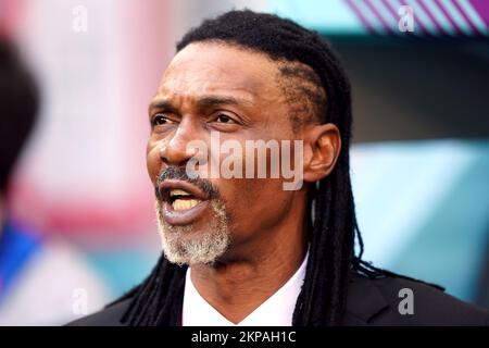 Cameroon manager Rigobert Song during the FIFA World Cup Group G match ...