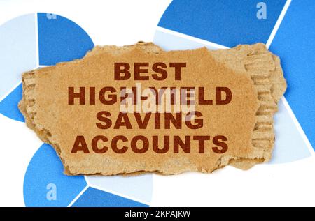 Best High-Yield Saving Accounts write on a book isolated on Wooden ...