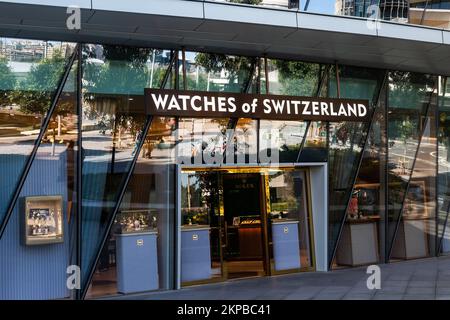 Barangaroo precinct in Sydney, retail stores and office workers amongst ...