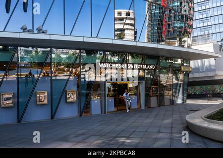 Barangaroo precinct in Sydney, retail stores and office workers amongst ...