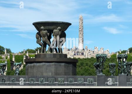 Sculpture park in the Frogner Park with more than 200 sculptures by ...