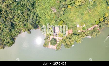 Landscape in Nui Coc lake, Thai Nguyen, Vietnam. The famous park in ...