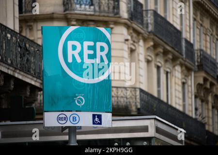 Illustration of the RER in Paris, France on November 28, 2022. - French ...