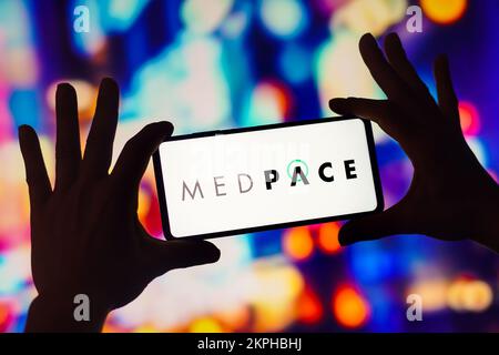 In this photo illustration, the Medpace Holdings Inc company logo is ...