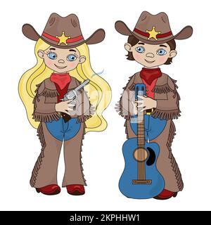 COWBOY MUSIC Cartoon American Western Country Festival Vector ...